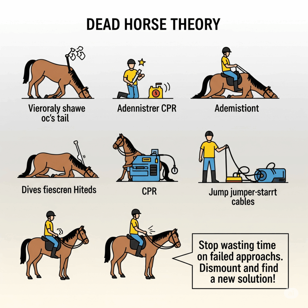 Dead Horse Theory: When We Reluctant to Get Off a Dead Problem